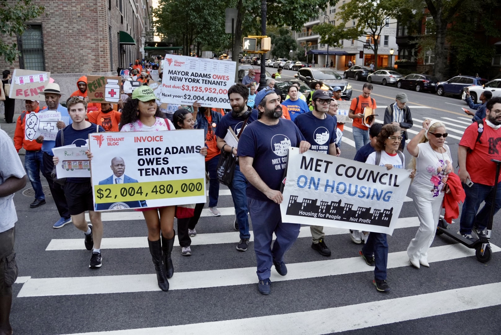 Tenants protest against Adams as increases for rent-stabilized ...